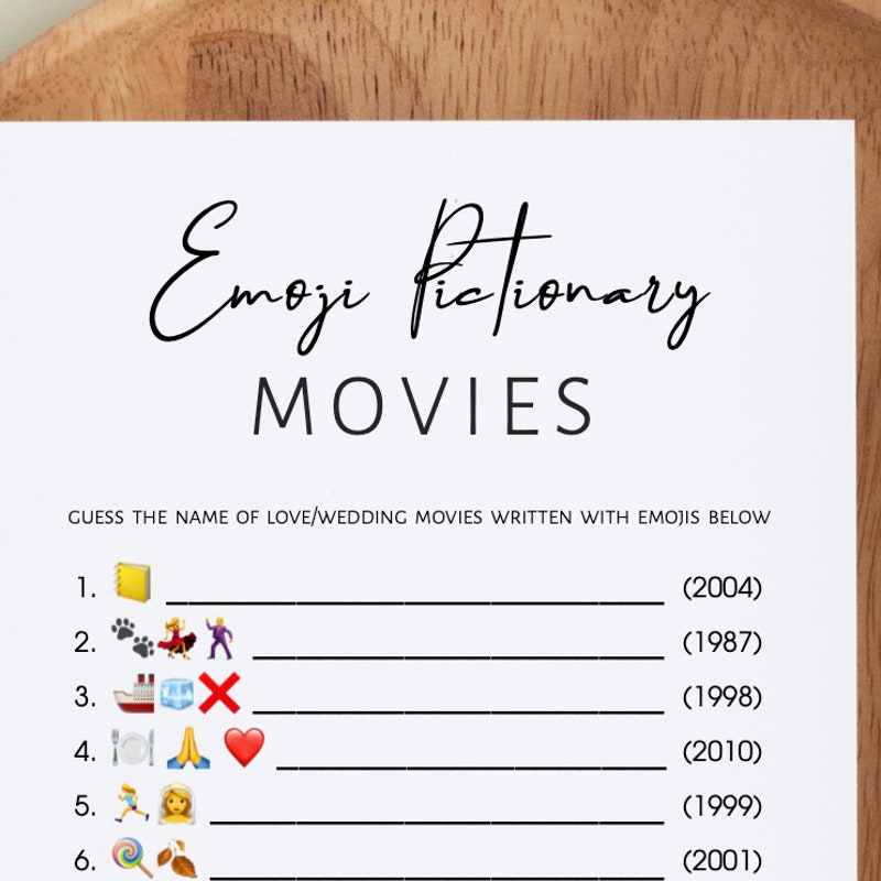 Emoji Movie Pictionary - Etsy
