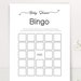 Baby Bingo, Baby Shower Games, Black and White, Printable Games, Baby ...