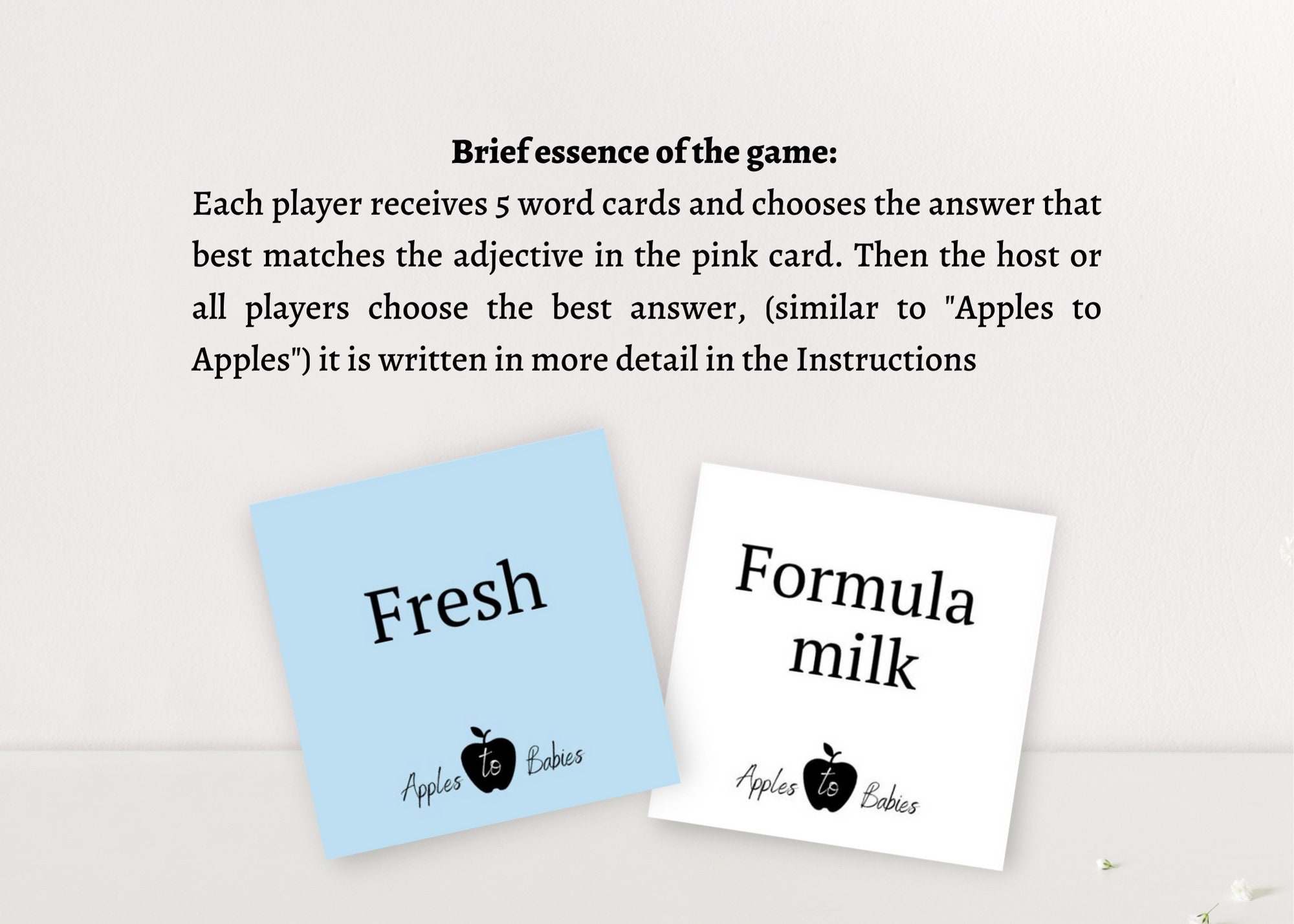 Apples to Babies Game: Baby Shower Cards (digital Download) - Etsy