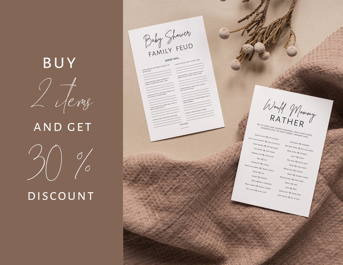 Baby Shower Games Bundle, Jeopardy, Family Feud, Dad Jokes, Would She ...