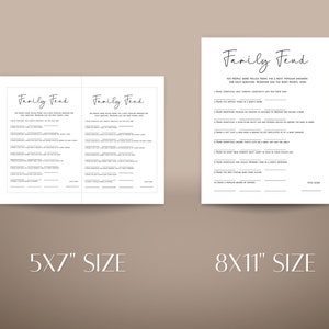 Family Feud Baby Shower Game Minimalist Fast Money Round - Etsy