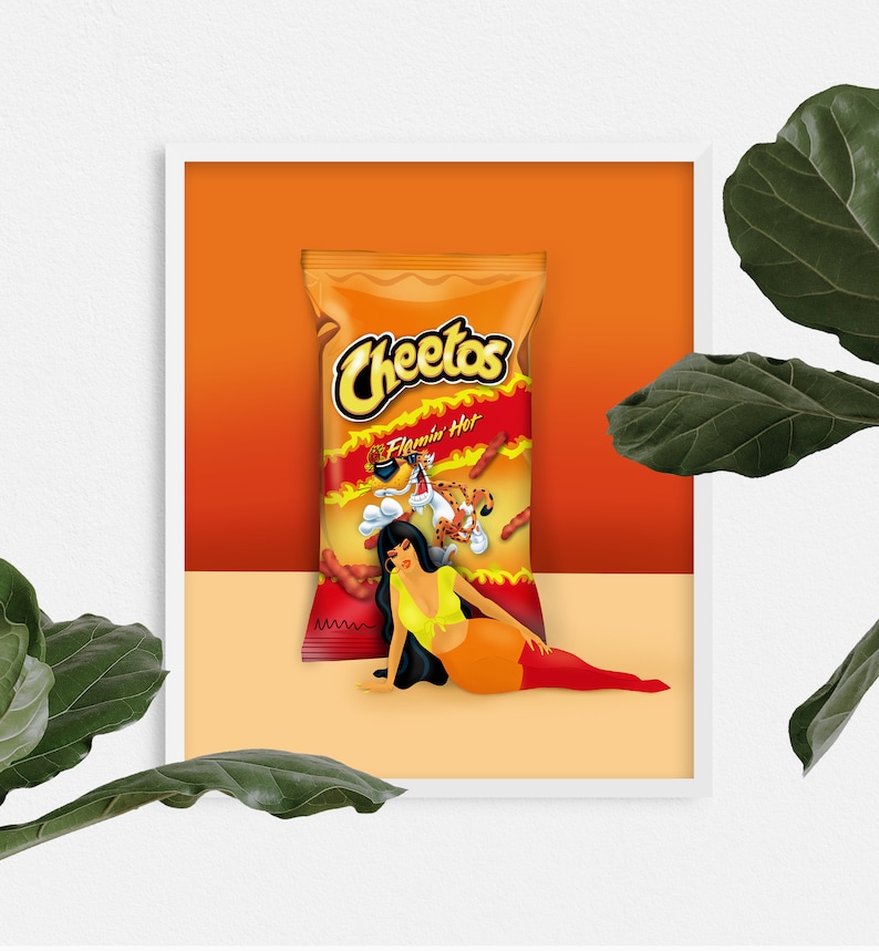 Hot Cheetos, Sexy Girl, Pin up Girl, Art Print, Wall Art, Pin Up, Food ...