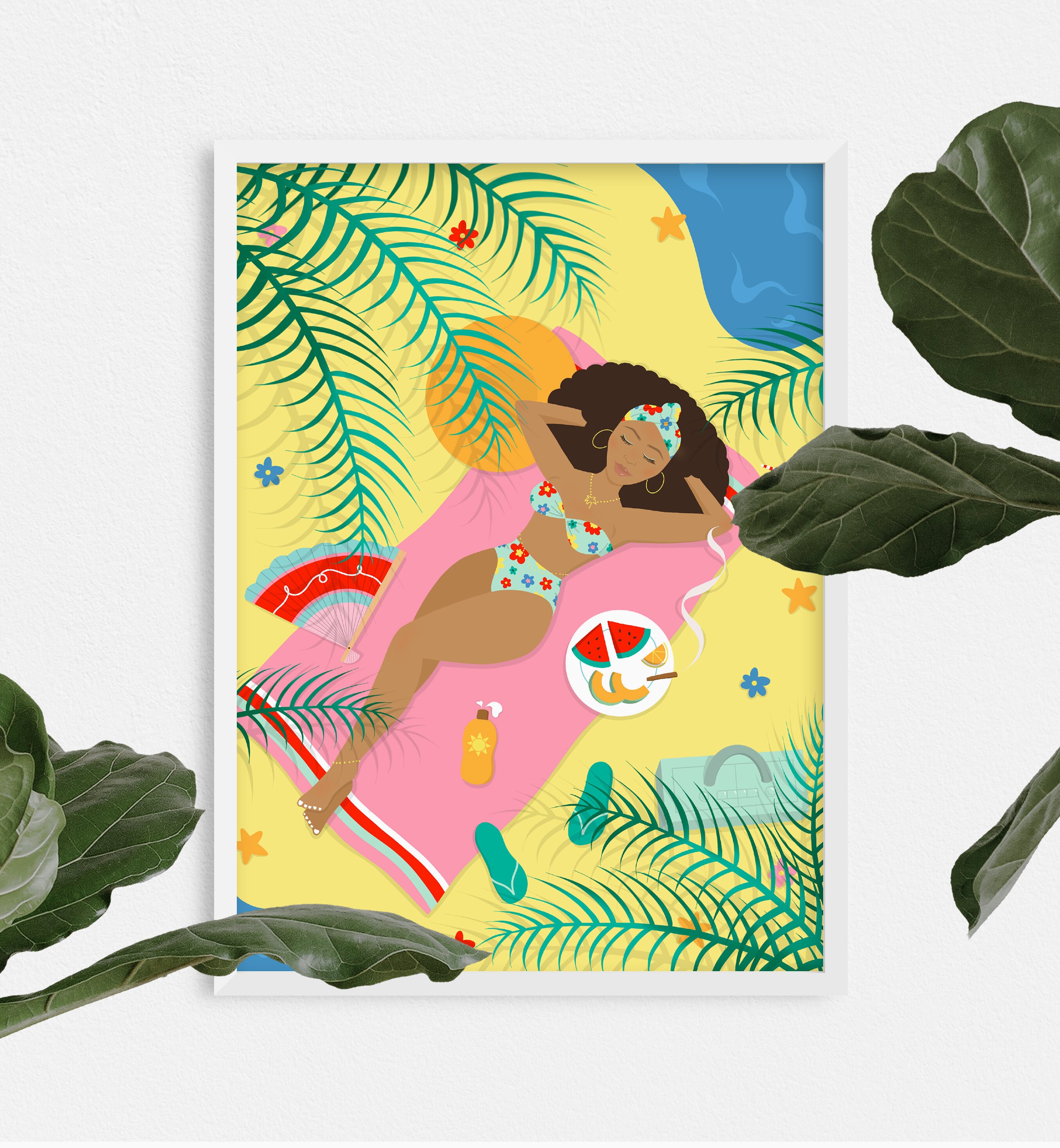 Tropical Art Print Colorful Art Poster Summer Art Digital - Etsy