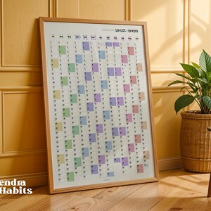 Australia Financial Year Wall Planner 2025 - 2026 - Etsy Australia