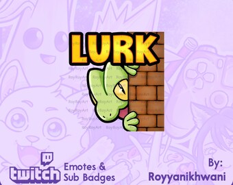 Lurk Twitch Emote | Etsy