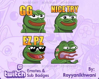 Twitch Emotes Pepe Frog Emotes Pack 2 | Etsy