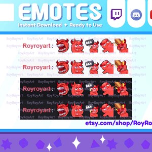Twitch Emotes - Cute Devil Evil Emotes Mega Pack Halloween / 20 Emotes ...