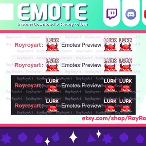Twitch Emote - Cute Devil Evil Lurk Emote / Sub Emoji - Etsy