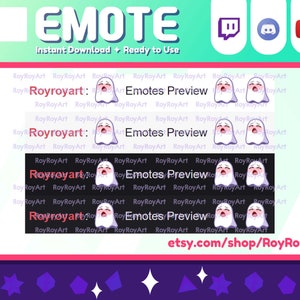 Twitch Emote - Kawaii Ghost Gasm Emote / Sub Emoji - Etsy