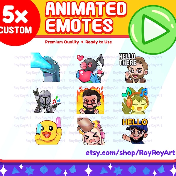Animated Twitch Emote Commission - Etsy