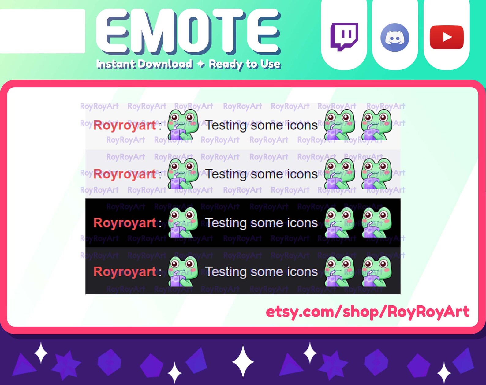 Twitch Emote - Cute Frog Toad Sip Emote Drink Hydrate / Sub Emoji ...