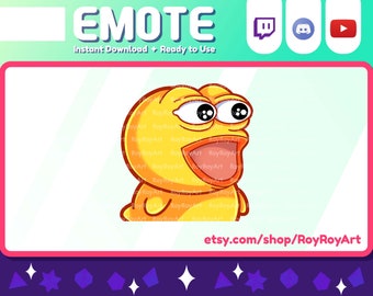 Twitch Emote Cute Frog Toad Emote POG Poggers / Sub Emoji - Etsy