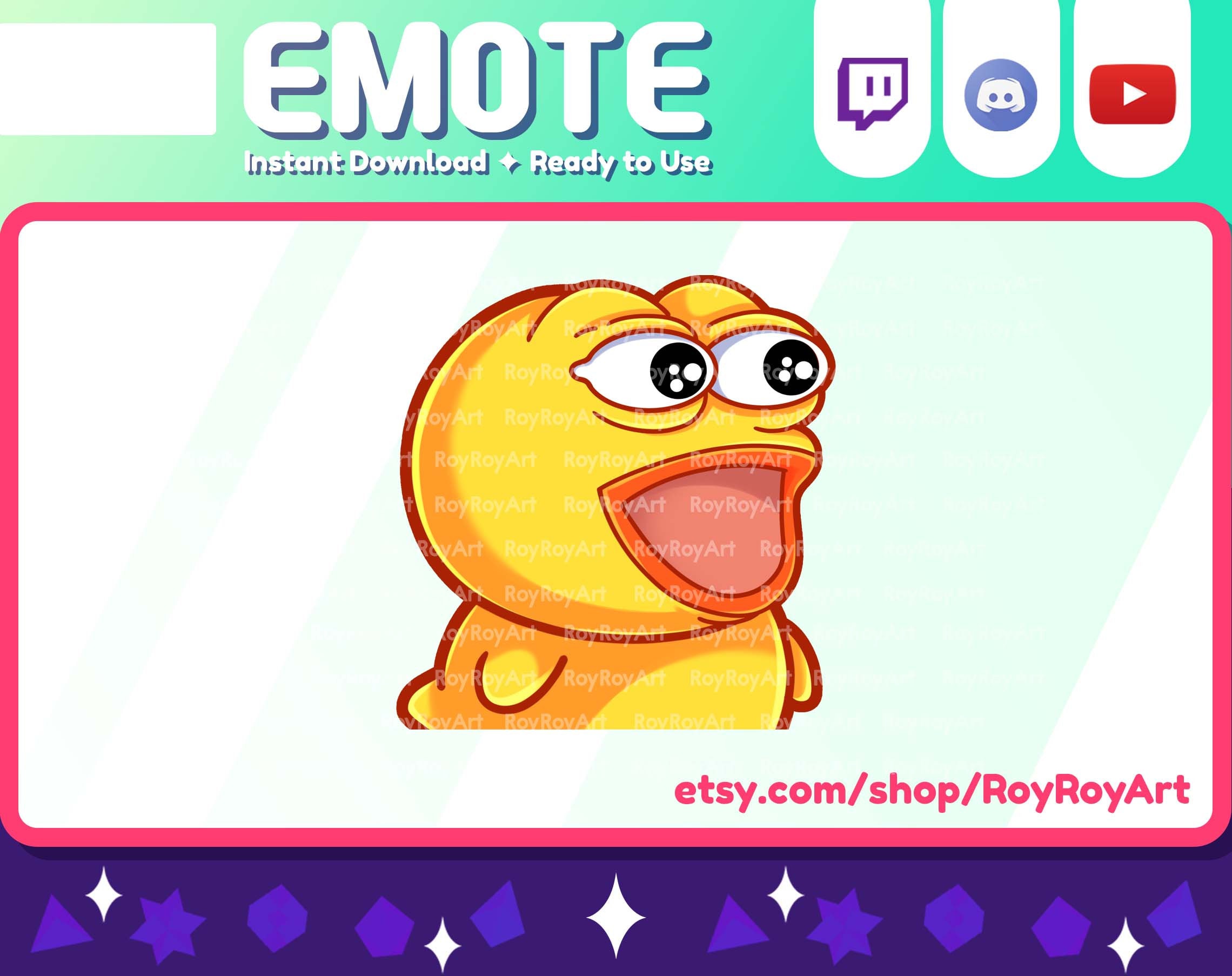 Twitch Emote - Cute Yellow Duck Emote POG Poggers / Stream Sub Emoji - Etsy