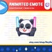 Twitch Emote Animated Panda Rave Dancing Party Lightsticks Glowsticks ...