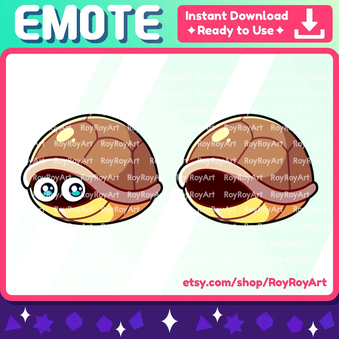 Twitch Emote - Turtle Shell Lurk Scared Emote / Sub Emoji - Etsy