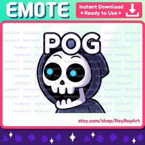 Twitch Emote - Halloween Grim Reaper POG Sub Emoji Kick - Etsy