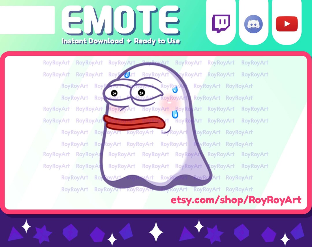 Twitch Emote - Kawaii Ghost Monkas Emote / Sub Emoji - Etsy