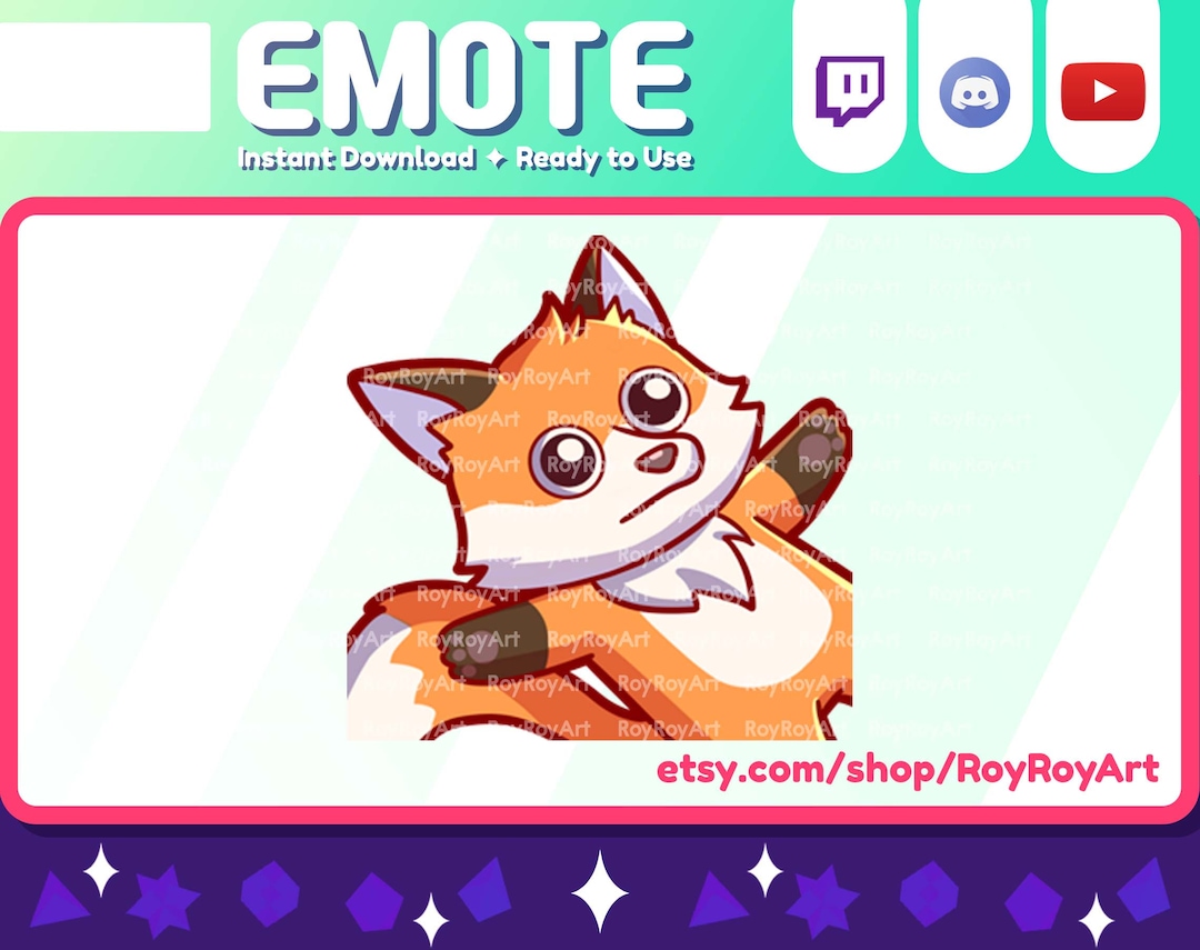 Twitch Emote - Cute Fox Kitsune Laying Down Lazy Depressed Sub Emoji - Etsy