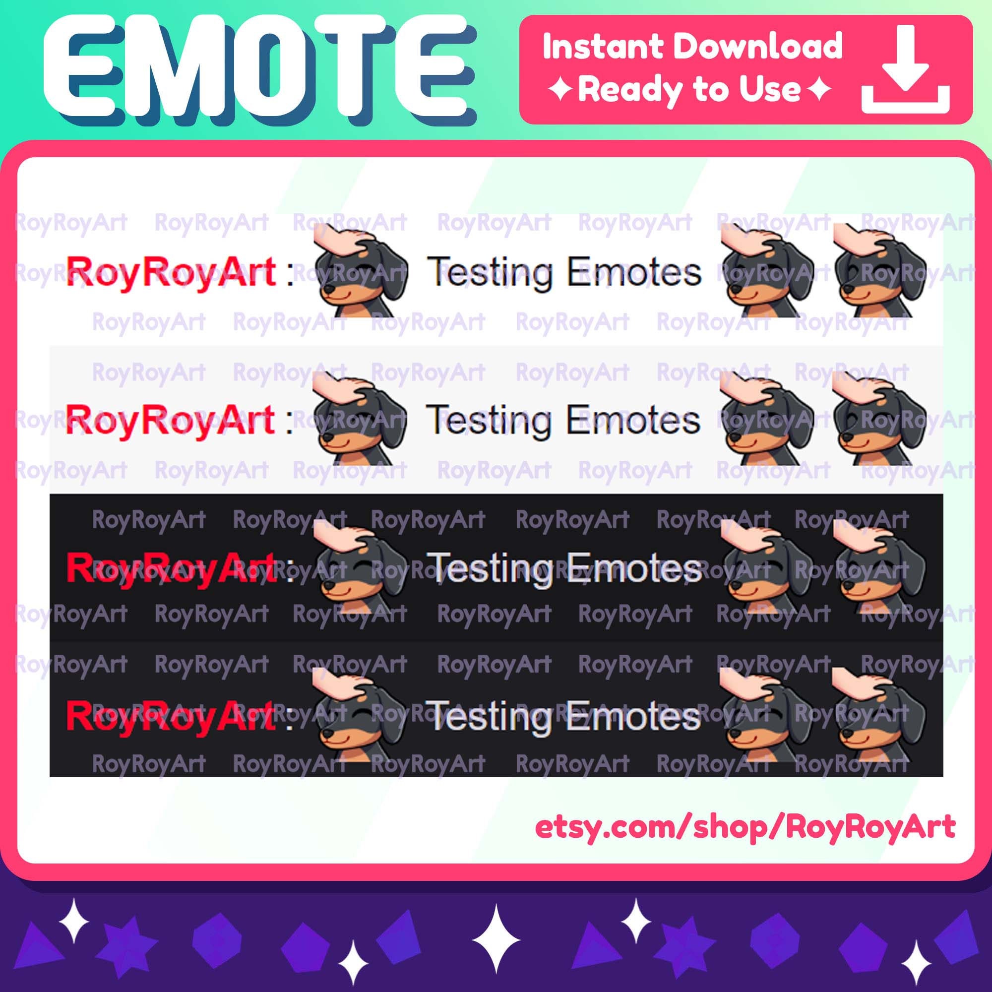 Twitch Emote - Cute Black Dog Dachshund Pat Emote / Sub Emoji - Etsy