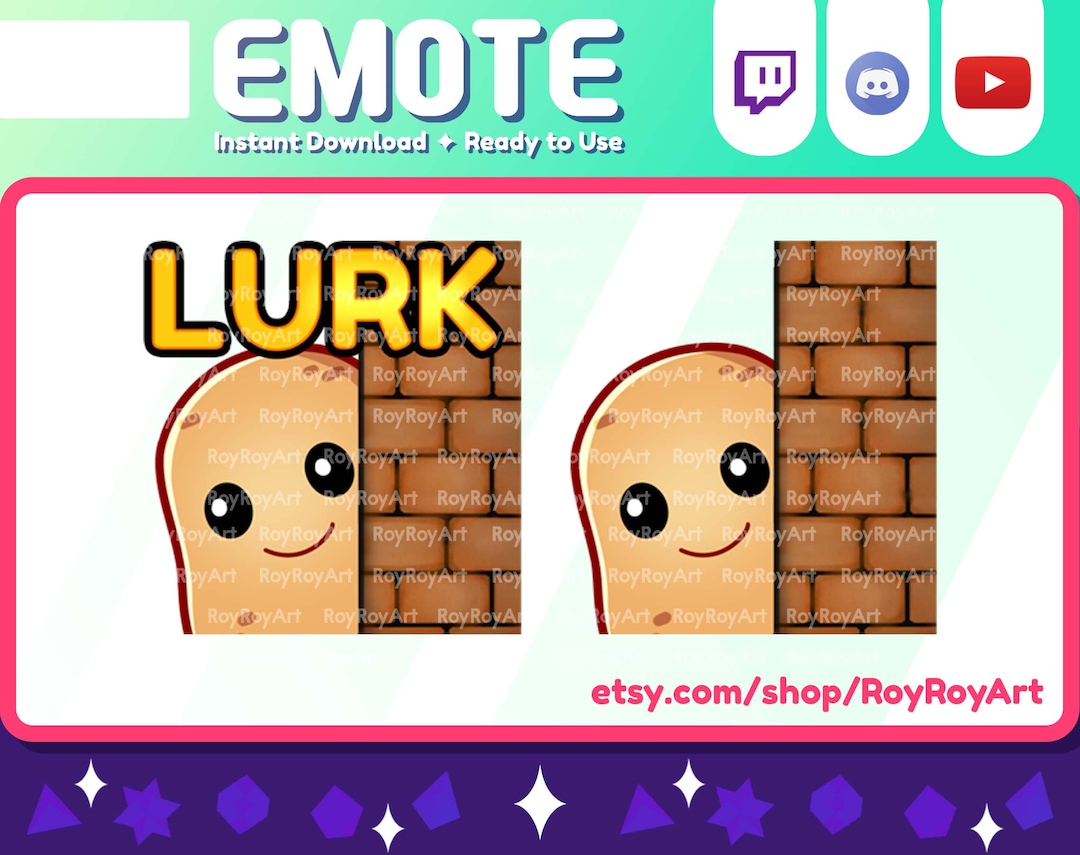 Twitch Emote - Cute Potato Lurk Emote / Sub Emoji - Etsy