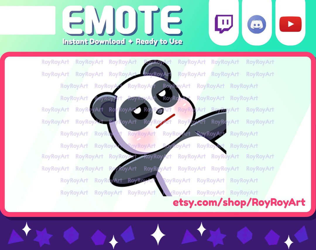 Twitch Emote - Cute Panda Lazy Laying Down Dead Inside Emote / Sub ...