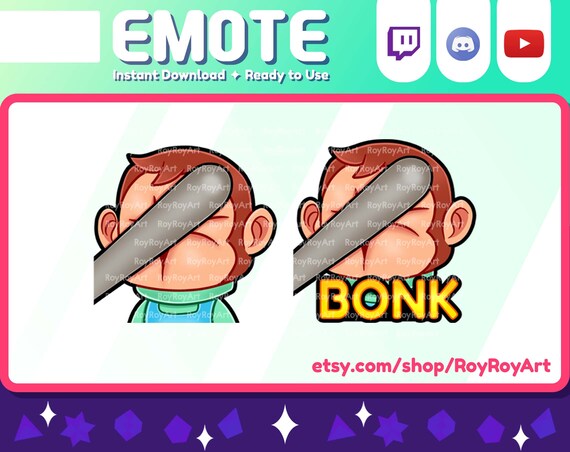 Twitch Emote Monkey Bonk Emote / Sub Emoji | Etsy