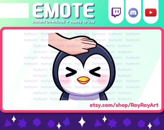 Twitch Emote Cute Penguin Pat Emote / Sub Emoji - Etsy