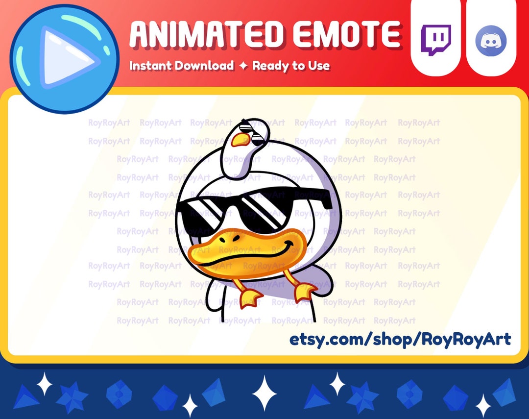 Twitch Emote Animated - Cool Duck Wiggle Dancing Emote Animated - Etsy