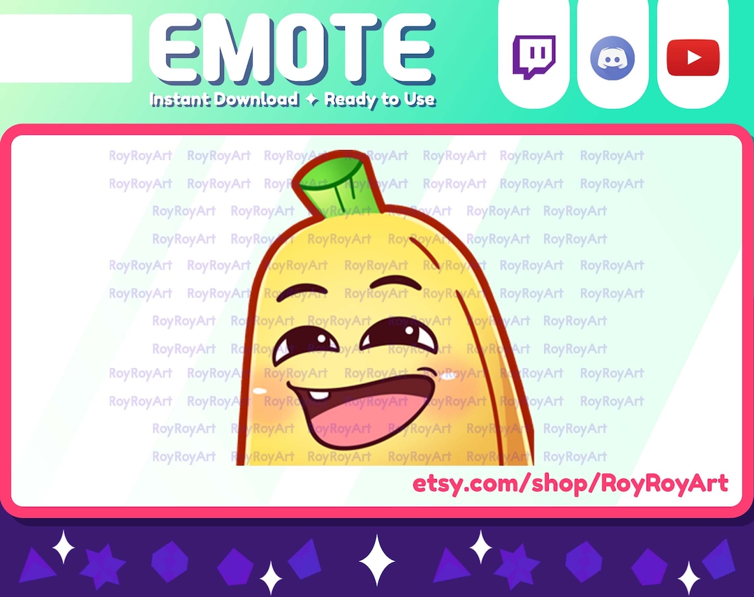 Twitch Emote - Cute Banana Kekw Emote / Sub Emoji - Etsy