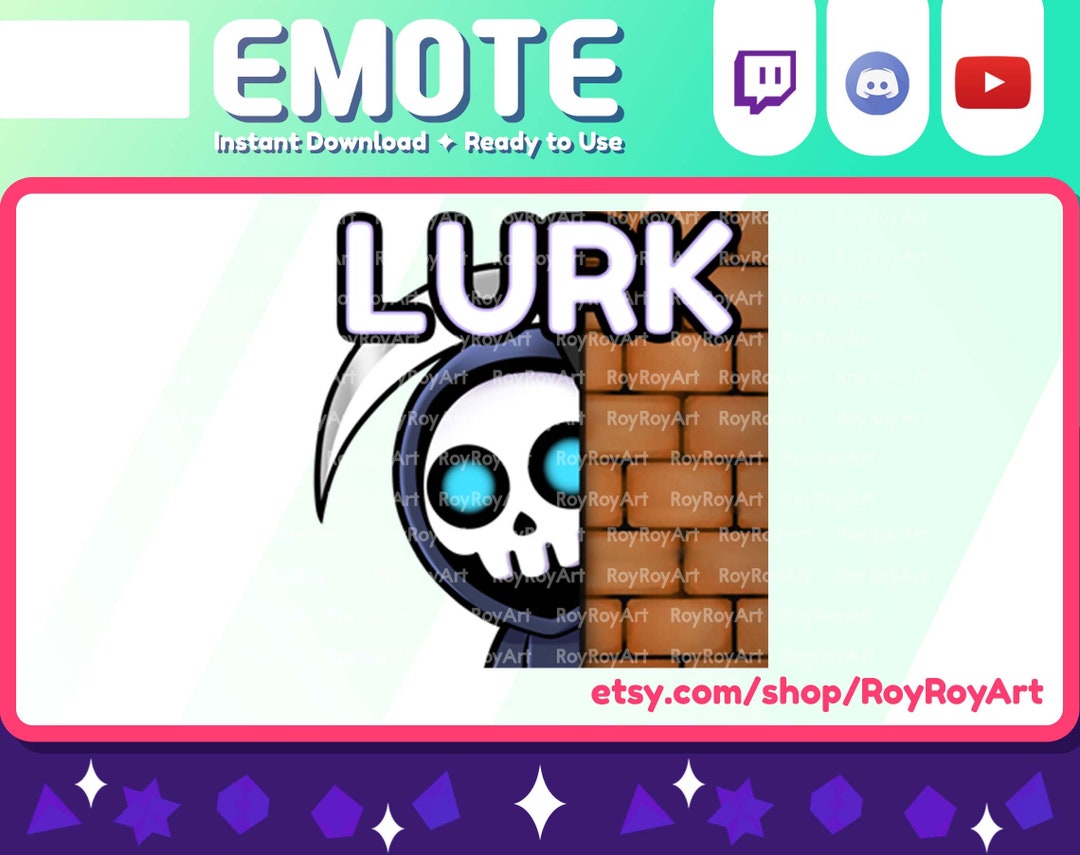 Twitch Emote - Halloween Grim Reaper Lurk Sub Emoji - Etsy