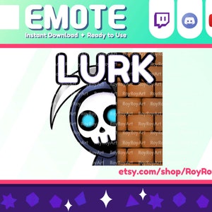Twitch Emote - Halloween Grim Reaper Lurk Sub Emoji - Etsy