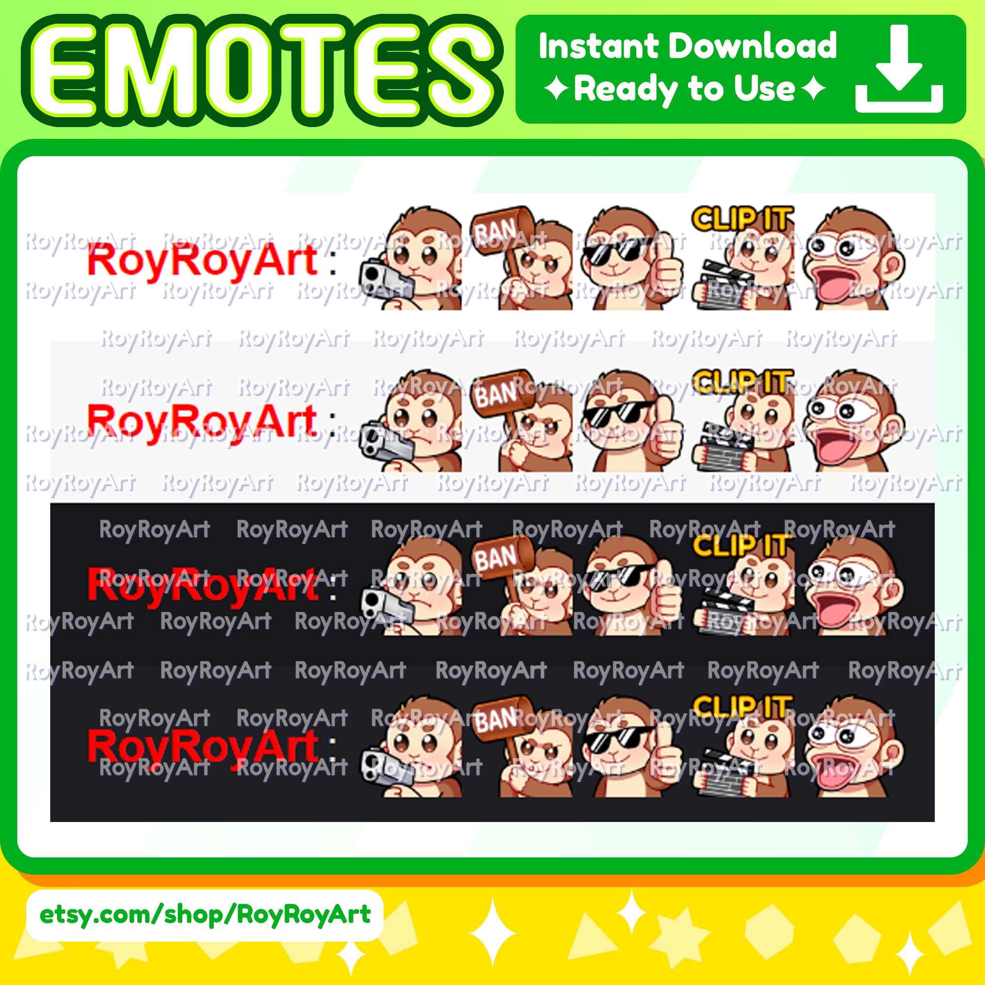 Twitch Emotes - Cute Monkey Mega Pack Include 21 Emotes - Etsy