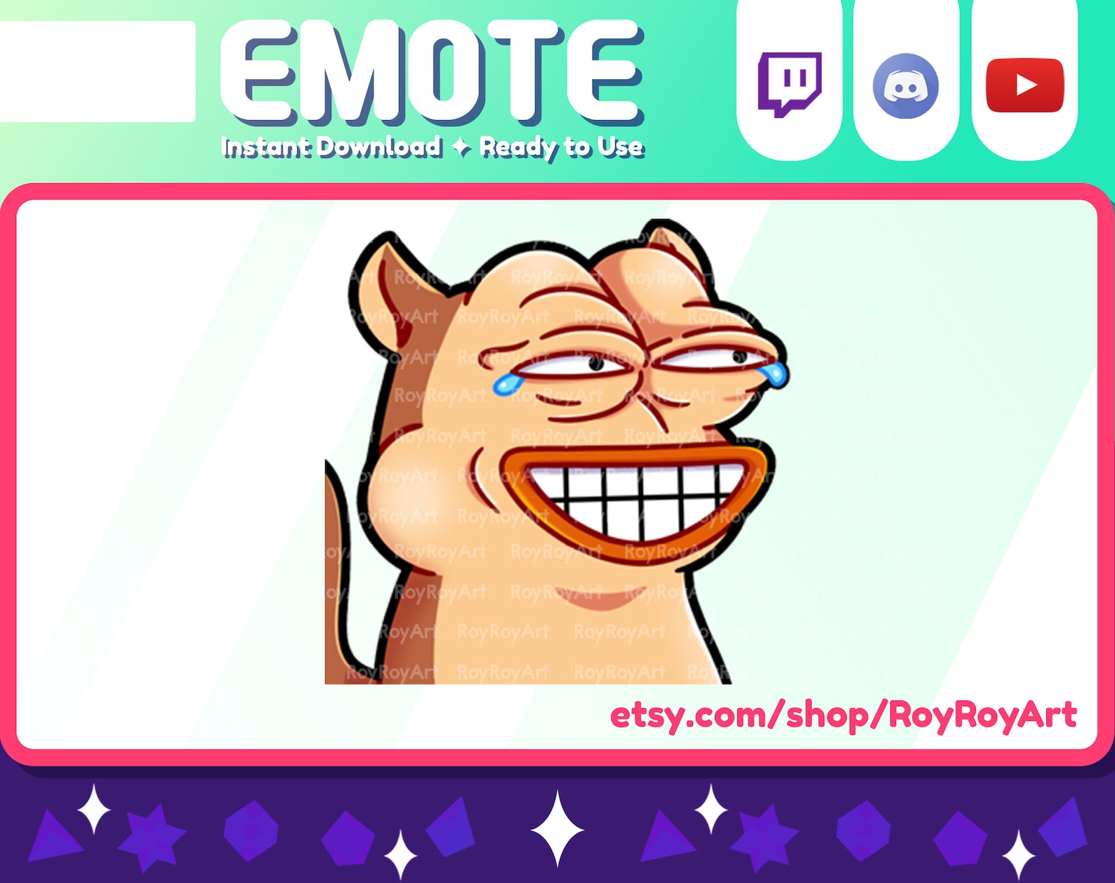 Twitch Emote Squirrel LOL Laughing Emoji - Etsy