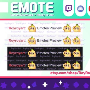 Twitch Emote - Cute Banana Salute Emote / Sub Emoji - Etsy