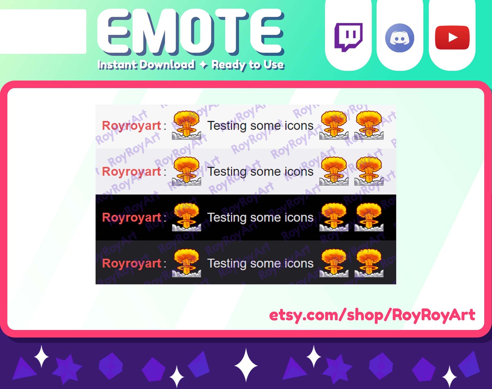 Twitch Emote EXPLOSION | Etsy