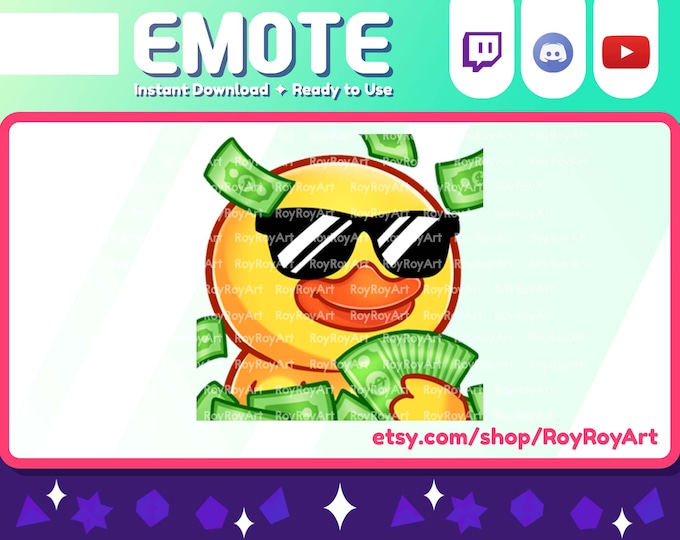 Twitch Emote / Cute Chick Money, EZ GG, Donate Emotes / Cute Duckling ...