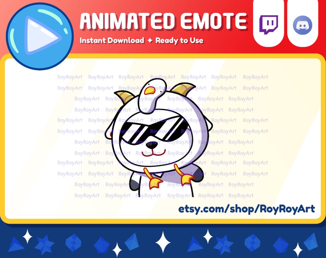 Twitch Emote Animated - Cool GOAT Wiggle Dancing Emote Animated - Etsy