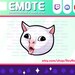 Twitch Emote - White Cat Meme Coughing Lol - Etsy