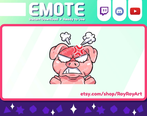 Twitch Emote Angry Pig - Etsy