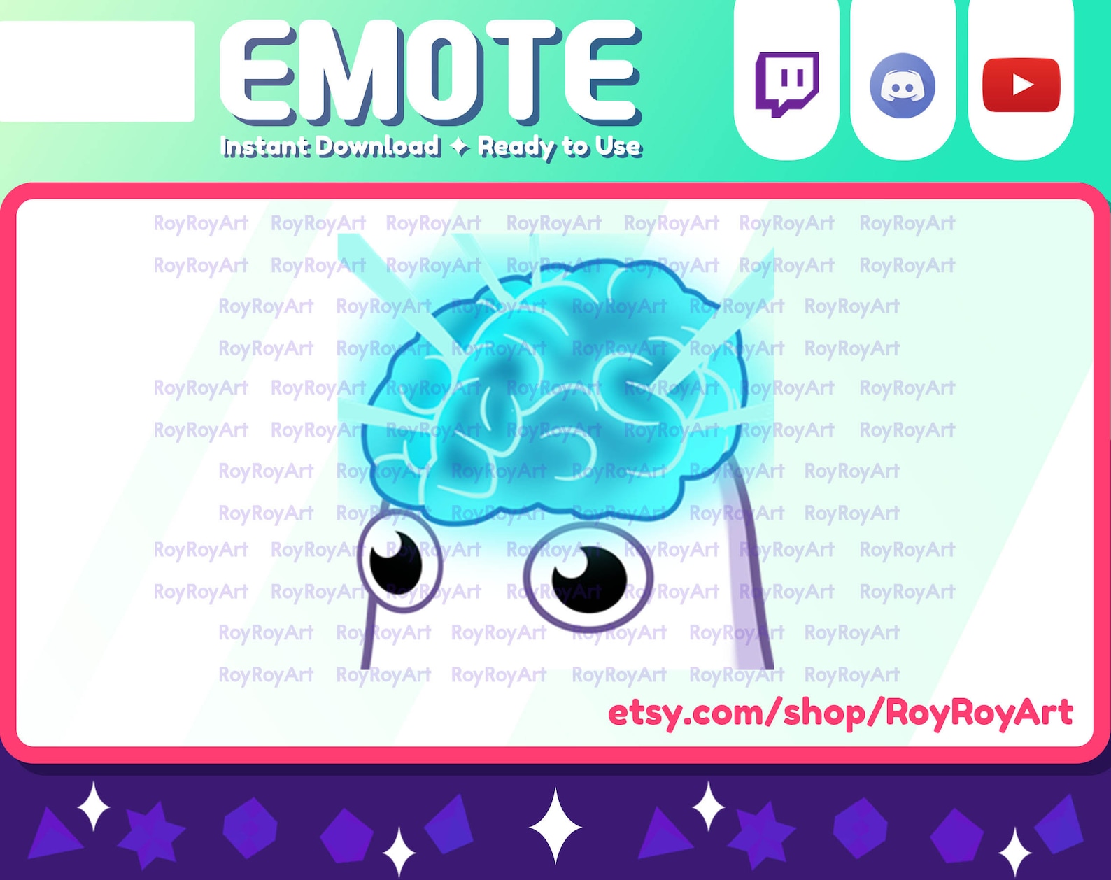Twitch Emote - Kawaii Ghost Big Brain Smart 200IQ Emote / Sub Emoji - Etsy