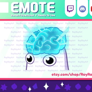Twitch Emote - Kawaii Ghost Big Brain Smart 200IQ Emote / Sub Emoji - Etsy