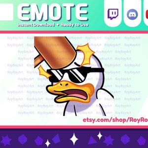 Twitch Emote - Cool Duck Bonk / Sub Emoji Discord - Etsy