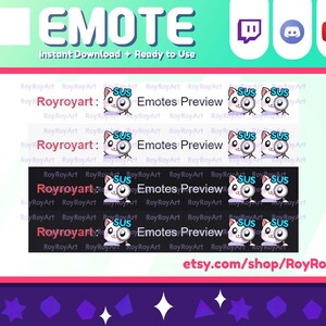 Twitch Emote - White Cat SUS Emote / Sub Emoji - Etsy