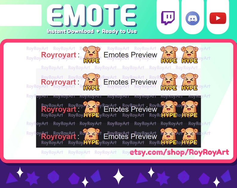 Twitch Emote - Cute Potato Hype Emote / Sub Emoji - Etsy