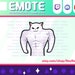 Twitch Emote White Cat Meme Buff Power Up - Etsy