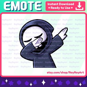 Twitch Emote - Halloween Grim Reaper Dab Hype Sub Emoji Kick - Etsy