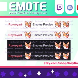 Twitch Emote - Cute Dog Corgi Poggers Emote / Sub Emoji - Etsy