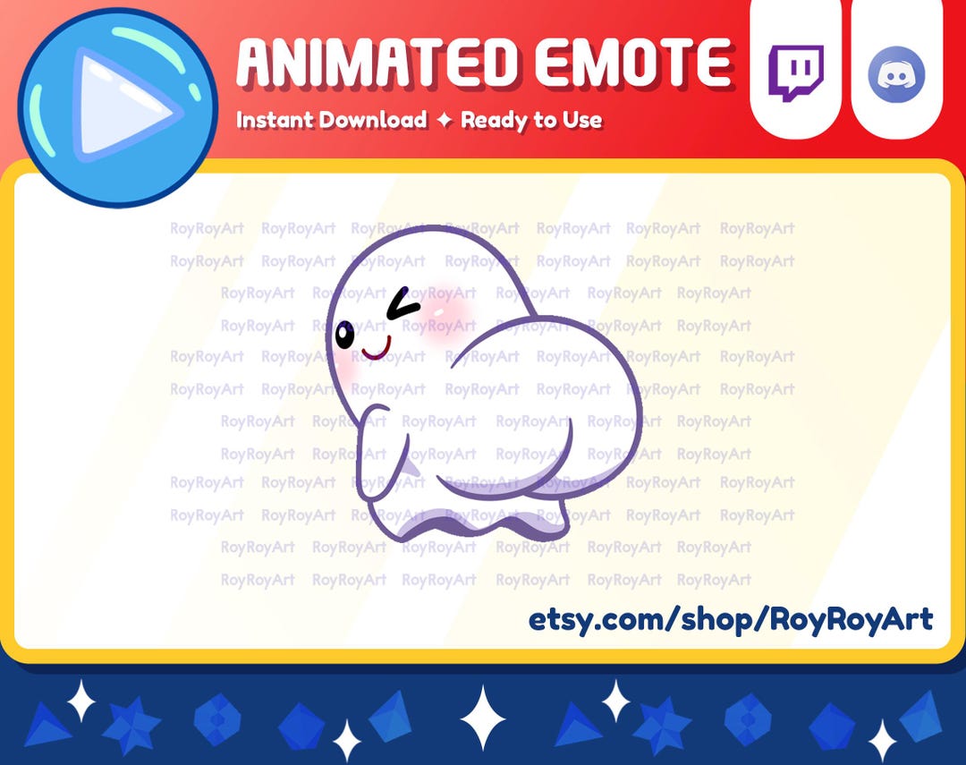 Twitch Emote Animated - Cute Ghost Booty Twerking Dancing Emote ...