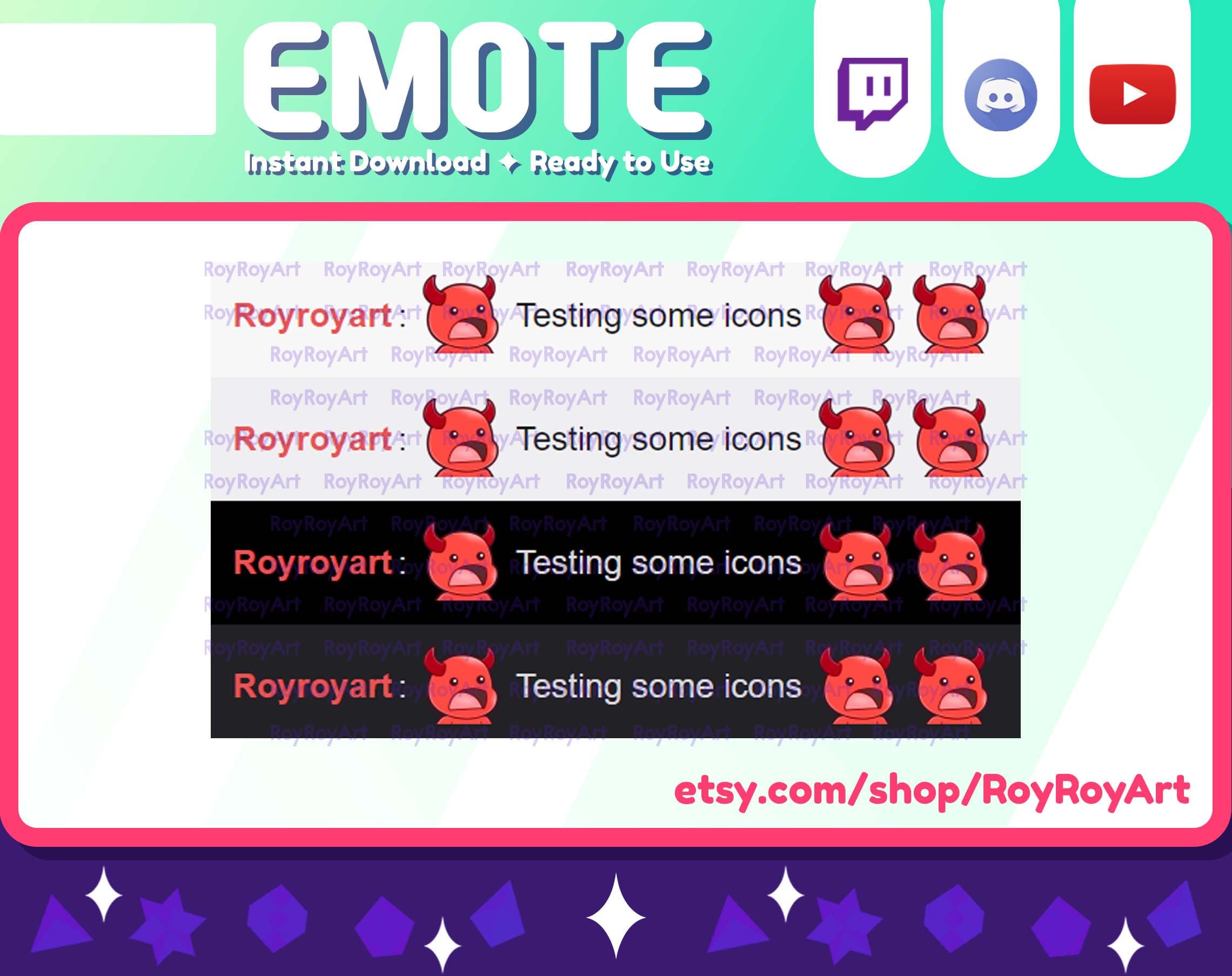 Twitch Emote - Leuke Devil Gasp Emote pog / Sub emoji - Etsy Nederland