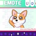 Twitch Emote Cute Dog Corgi Salute Emote / Sub Emoji - Etsy